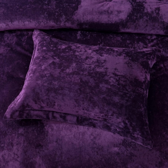 Boutique | Bedding | 5pc Set Purple Soft Stonewashed Velvet Comforter ...